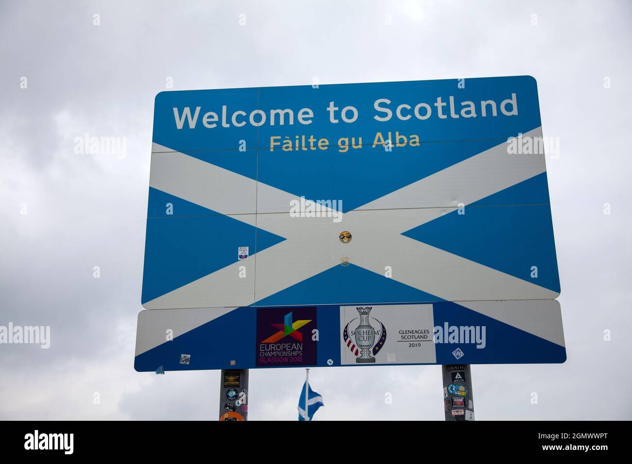 Scotland england border sign hi-res stock photography and images - Alamy