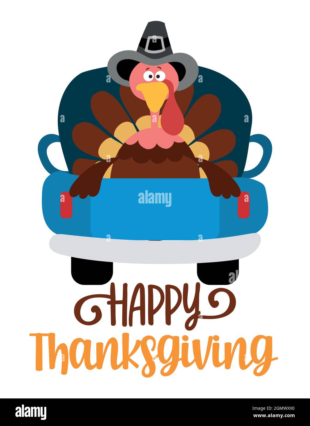 Turkey happy thanksgiving retro Cut Out Stock Images & Pictures - Alamy
