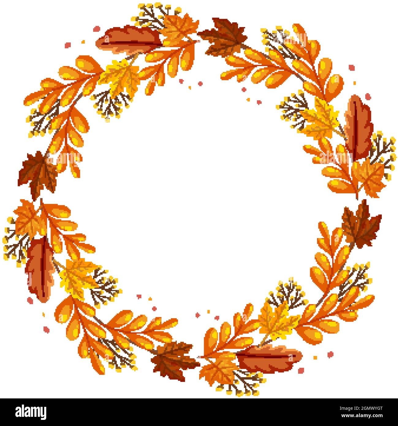 Simple plants and leaves frame banner illustration Stock Vector Image ...