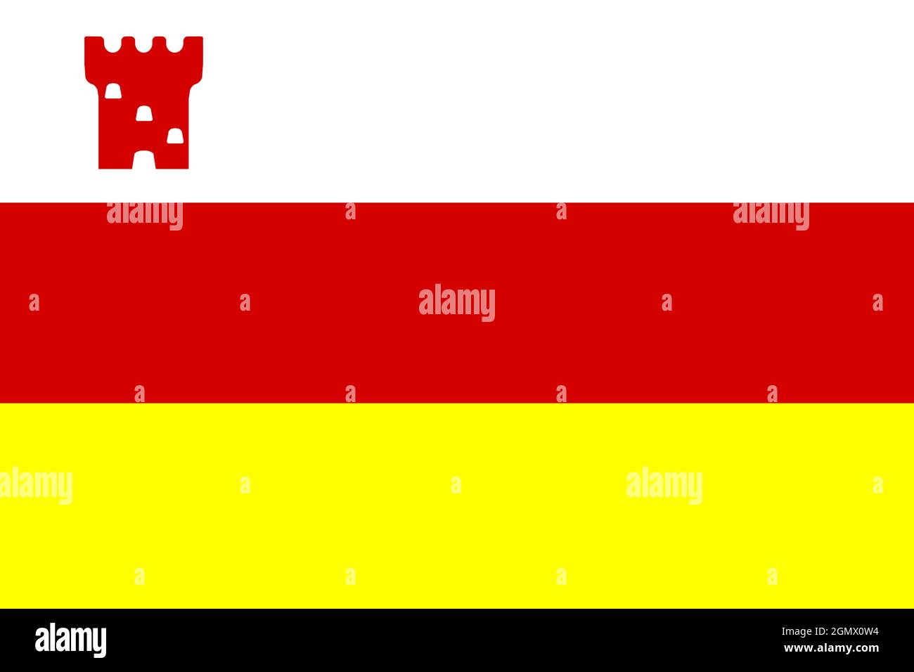 The traditional flag of Santa Barbara City flag California Stock Photo ...