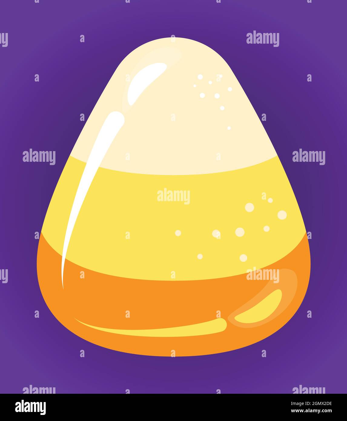 Happy Halloween - realistic illustration of one candy corn. Handmade ...