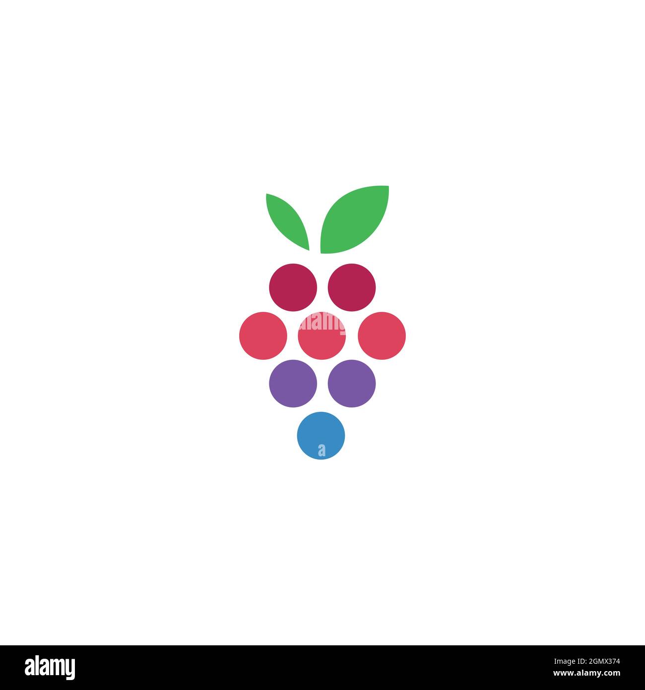 abstract grape logo icon flat concept vector graphic design Stock ...