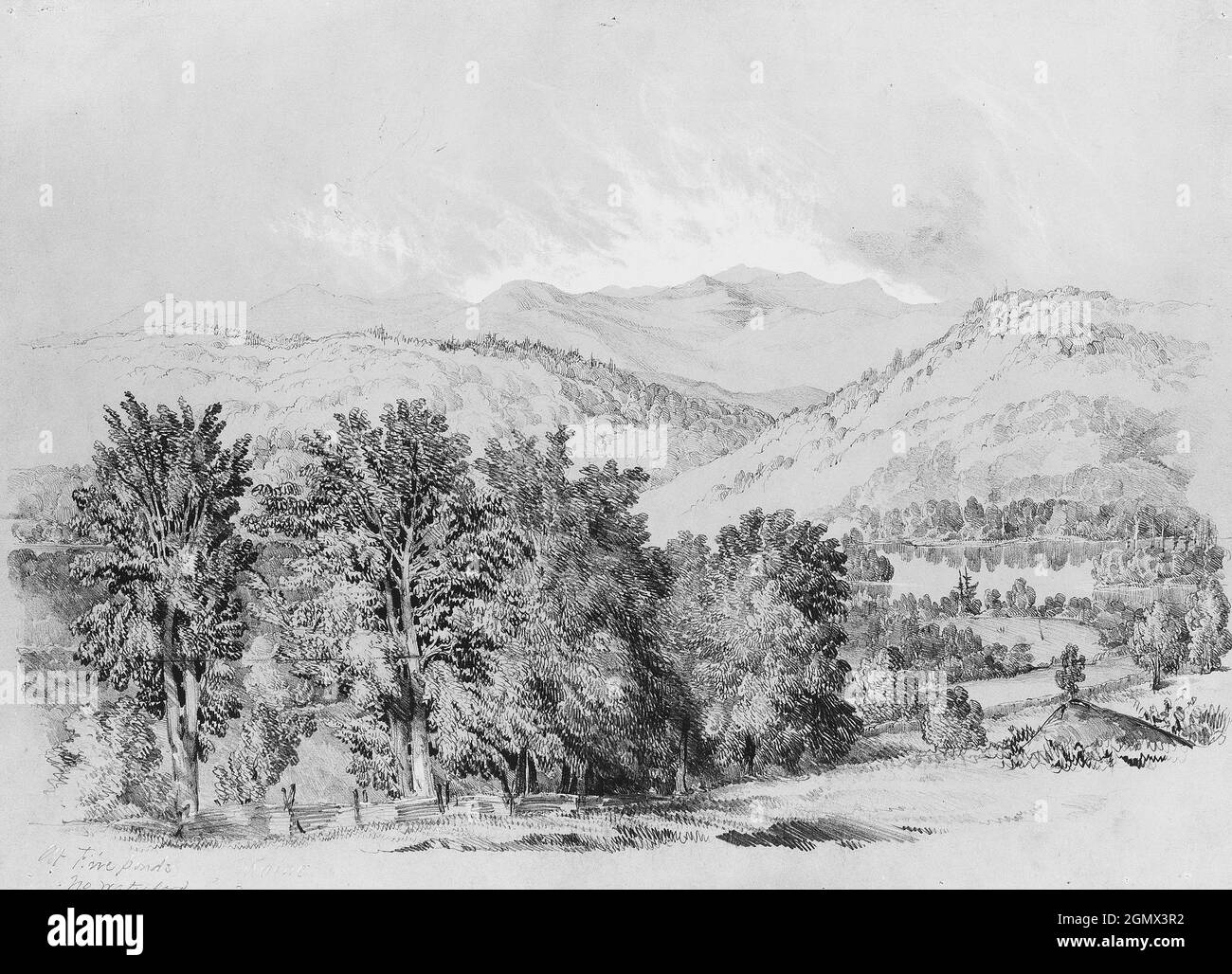 At Five Ponds, North Waterford, Maine. Artist: Edward Seager (ca. 1809 ...