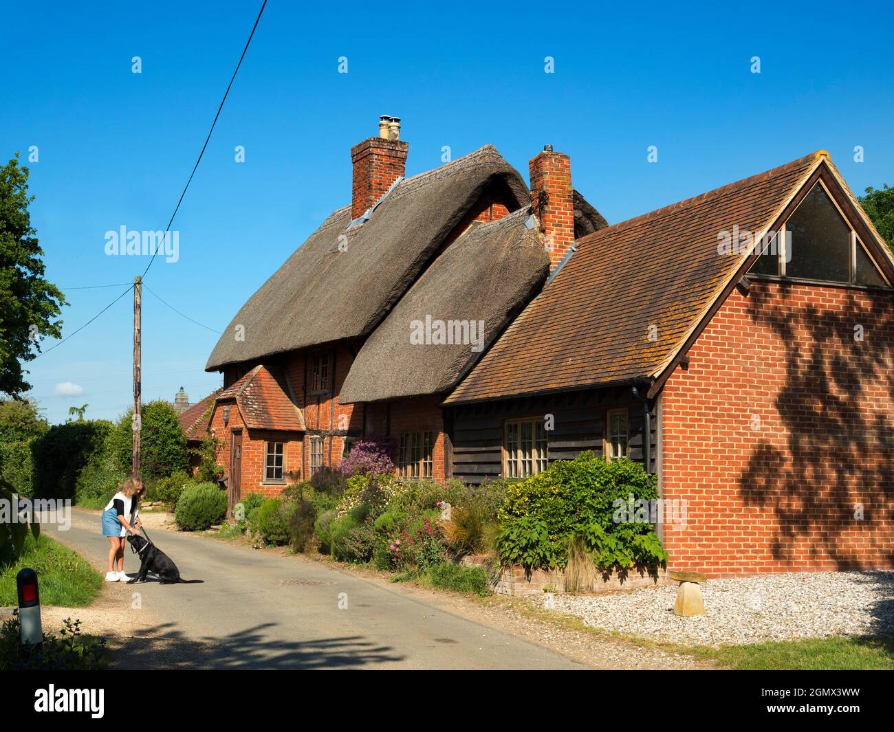 Radley Village, Oxfordshire, England - 15 May 2020; One woman in view ...