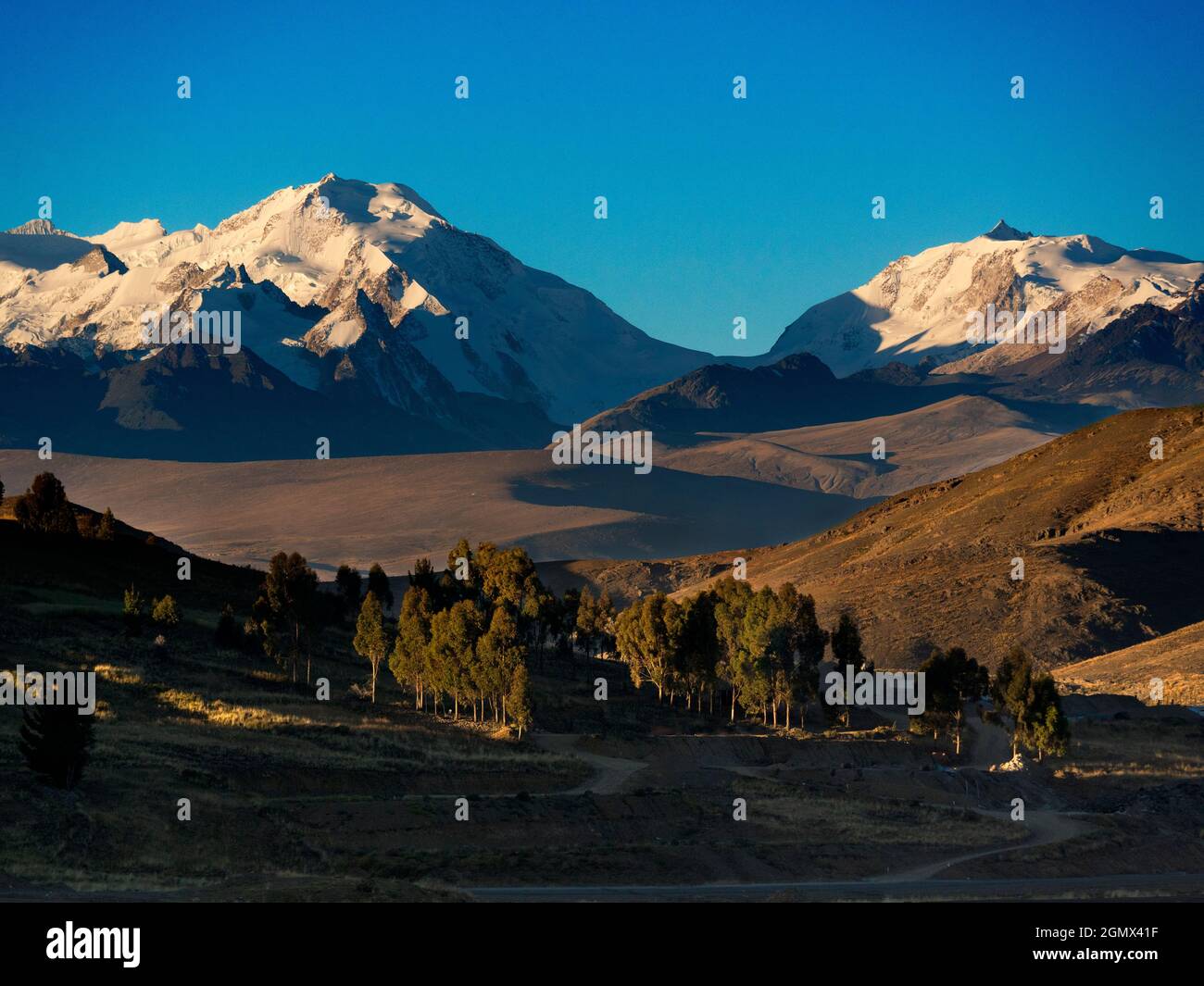 Bolivia - 18 May 2018 A majestic view of the Bolivian Andes, seen on ...