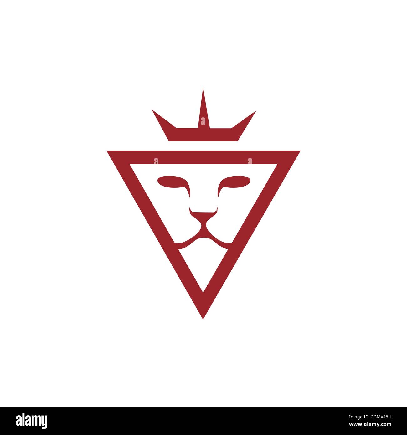 Lion face logo emblem template vector hi-res stock photography and ...
