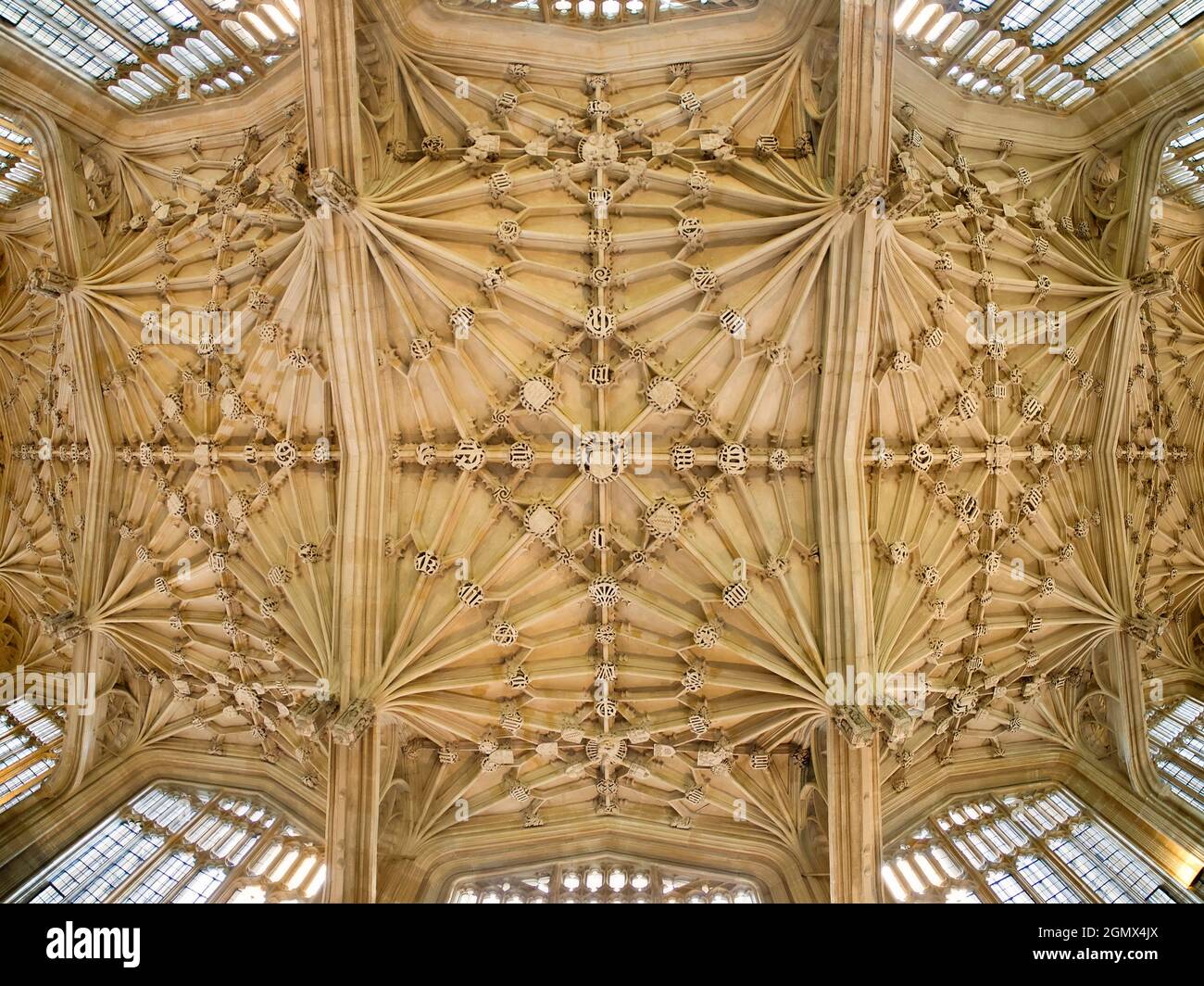 Oxford, England - 2017; Inside the Divinity School of the Bodleian ...