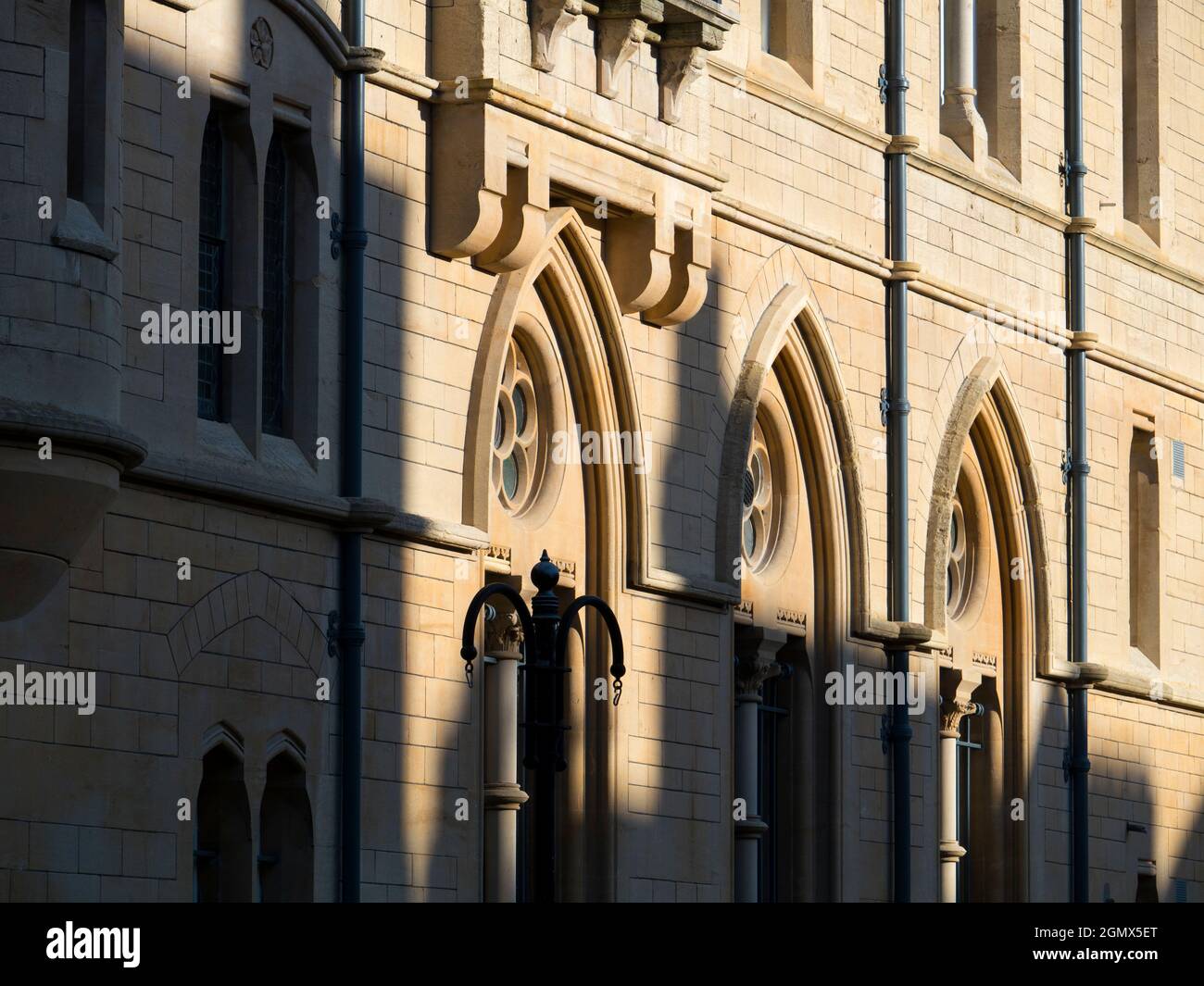 Oxford, England - 29 January 2020 This is the facade of Balliol College ...