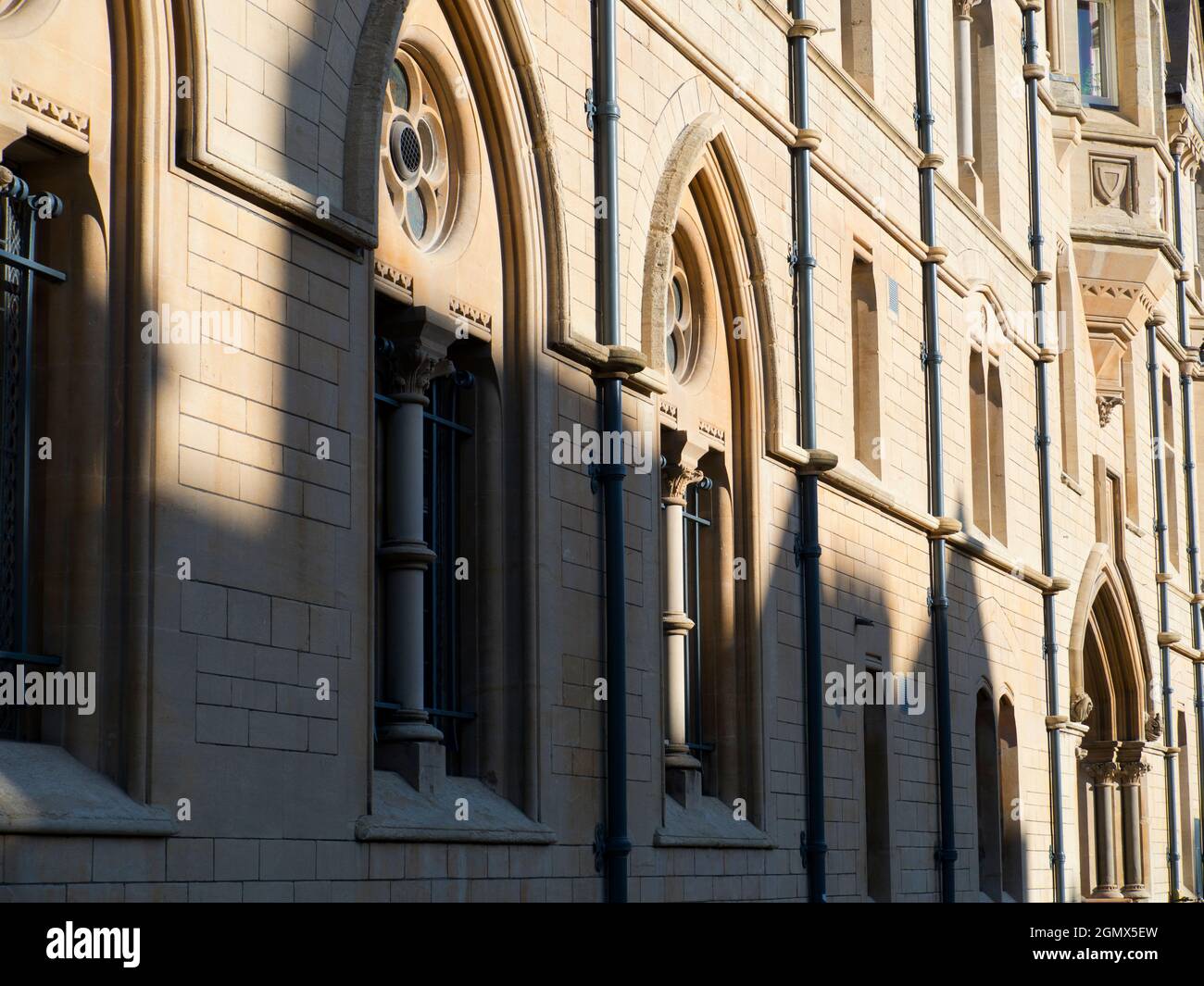 Oxford, England - 29 January 2020 This is the facade of Balliol College ...
