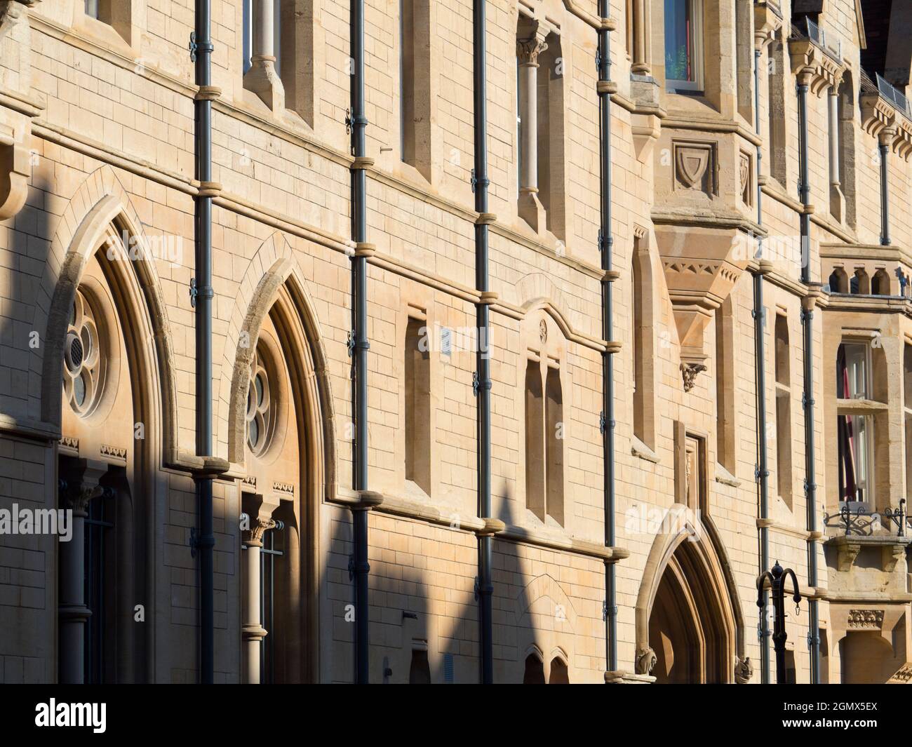Oxford, England - 29 January 2020 This is the facade of Balliol College ...