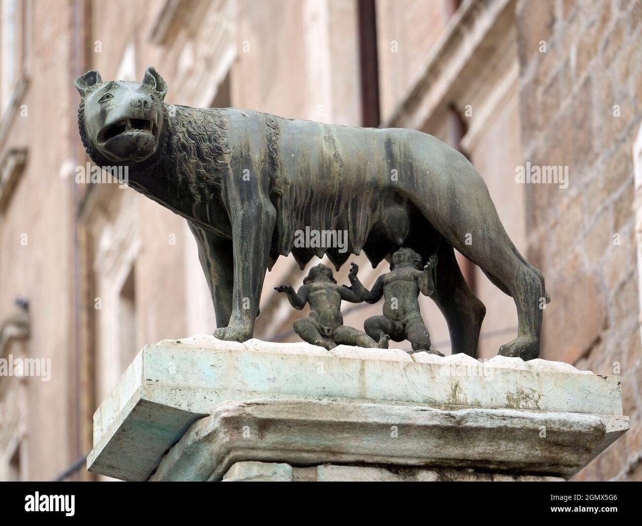 Rome, Italy - October 2014; The Capitoline Wolf (Lupa Capitolina) is a ...