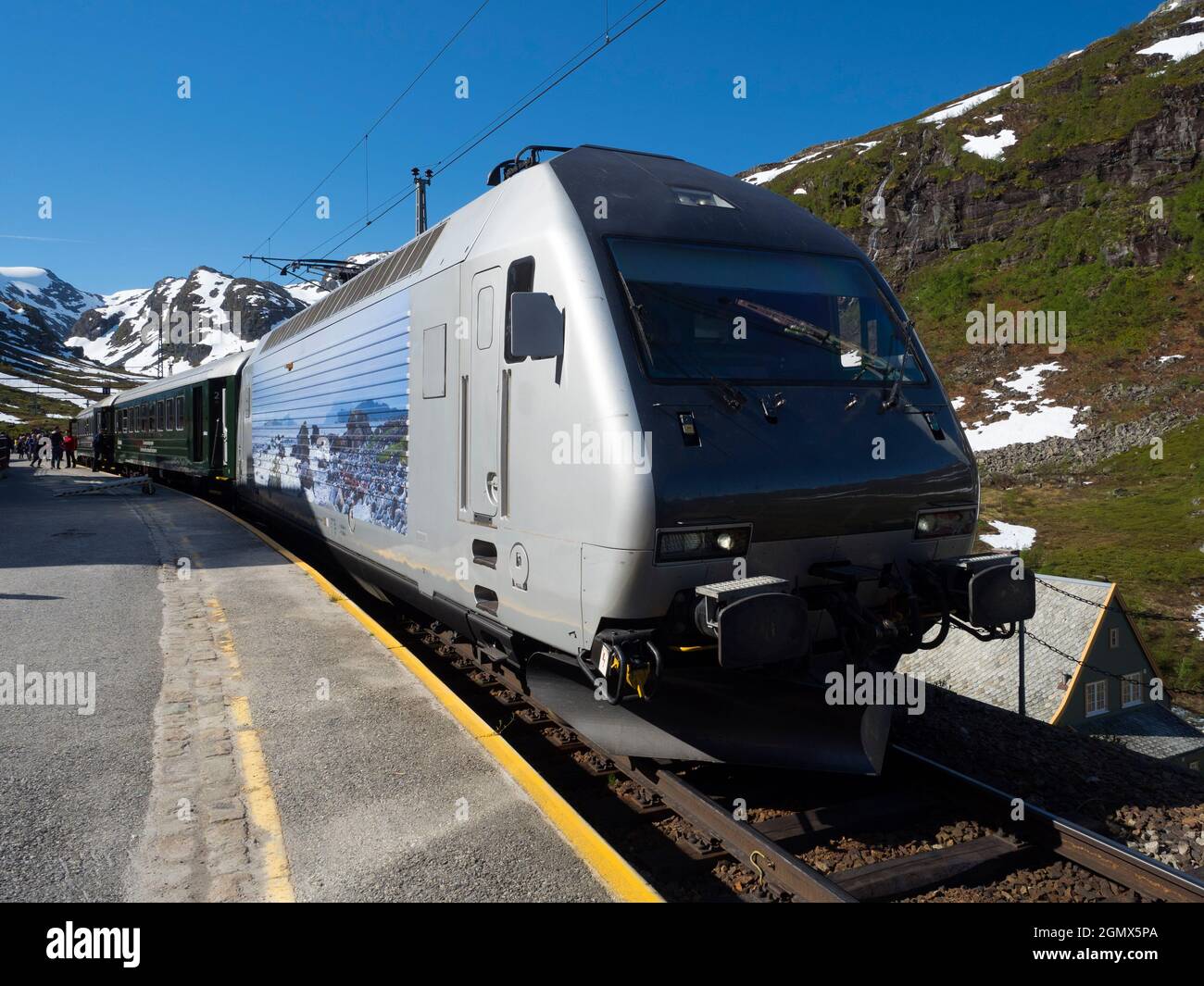 Voss, Norway - 11 July 2019; several people in shot. The FlŒm Railway ...