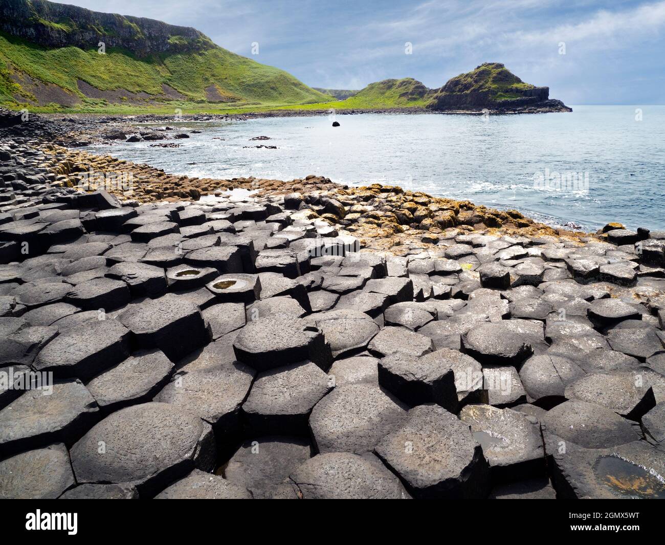 Giants Causeway, Northern Ireland - 9 June 2017 Giants Causeway is one ...