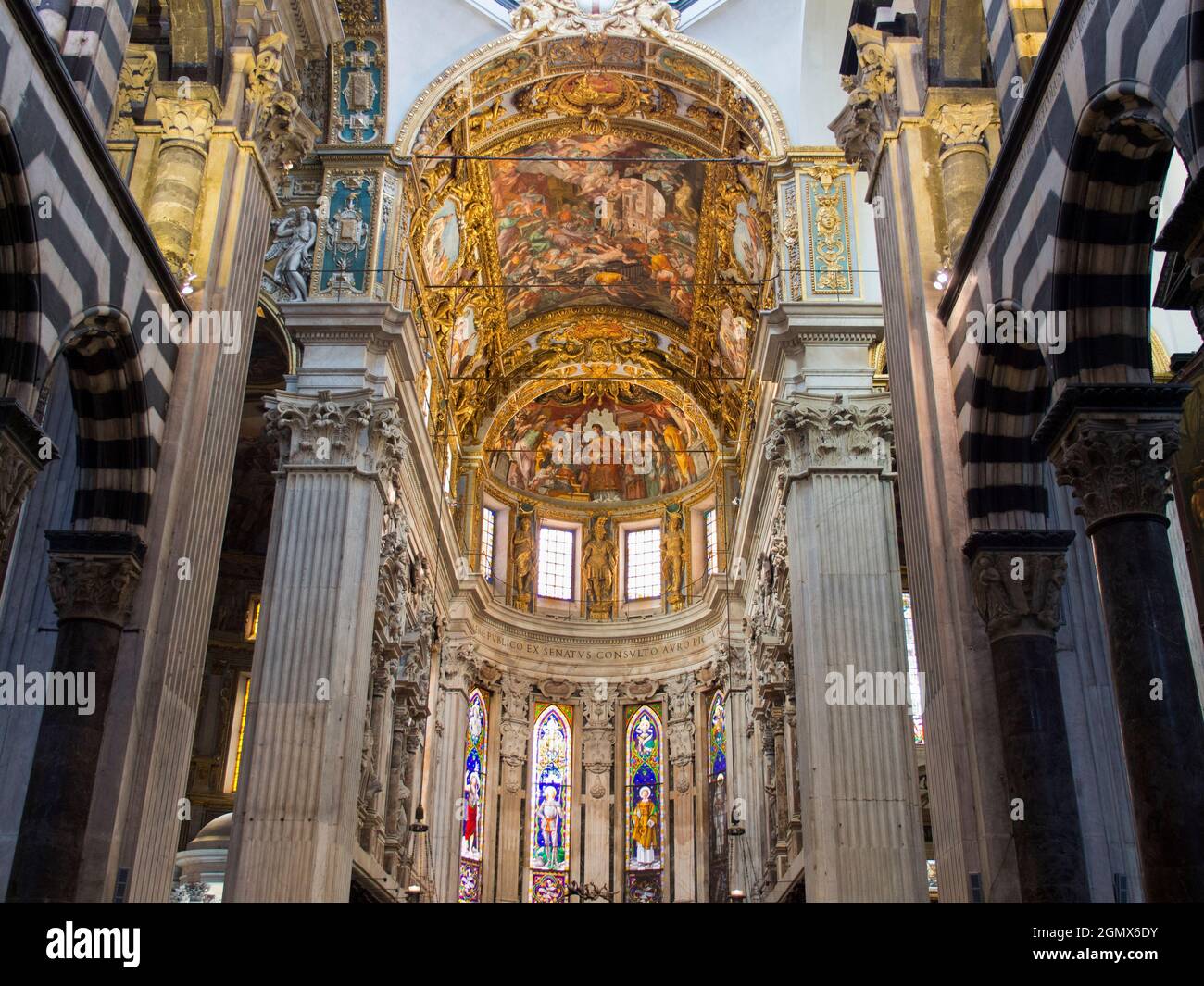 Genoa, Italy - June 2013; The cathedral that is now San Lorenzo, Genoa ...