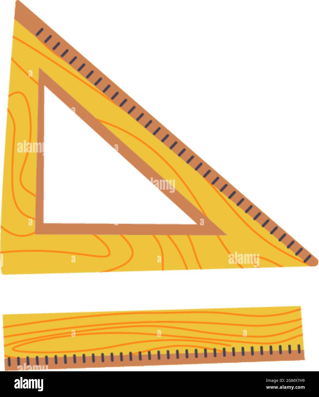 Triangular meter ruler Stock Vector Images - Alamy