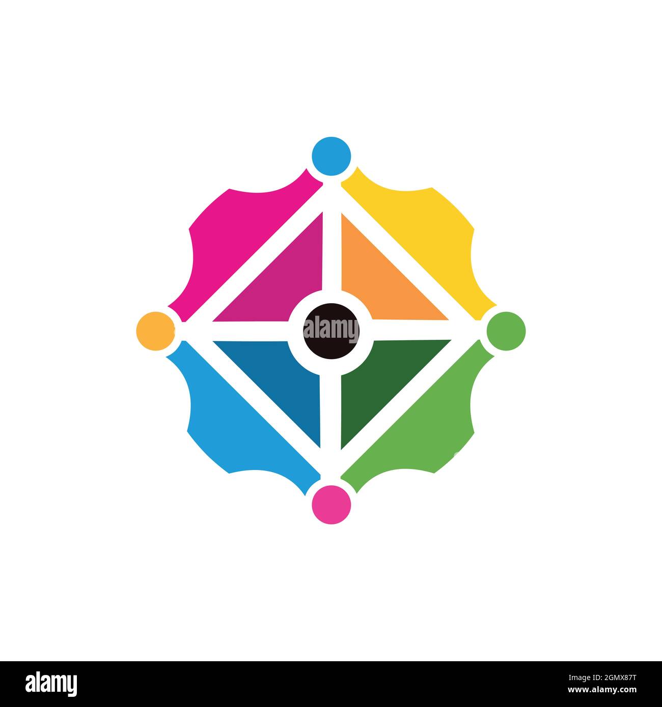 stylish window logo icon flat concept vector graphic design Stock ...