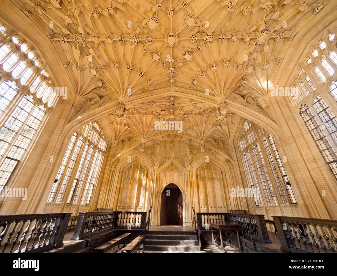 Inside the Divinity School of the Bodleian Library of Oxford University ...