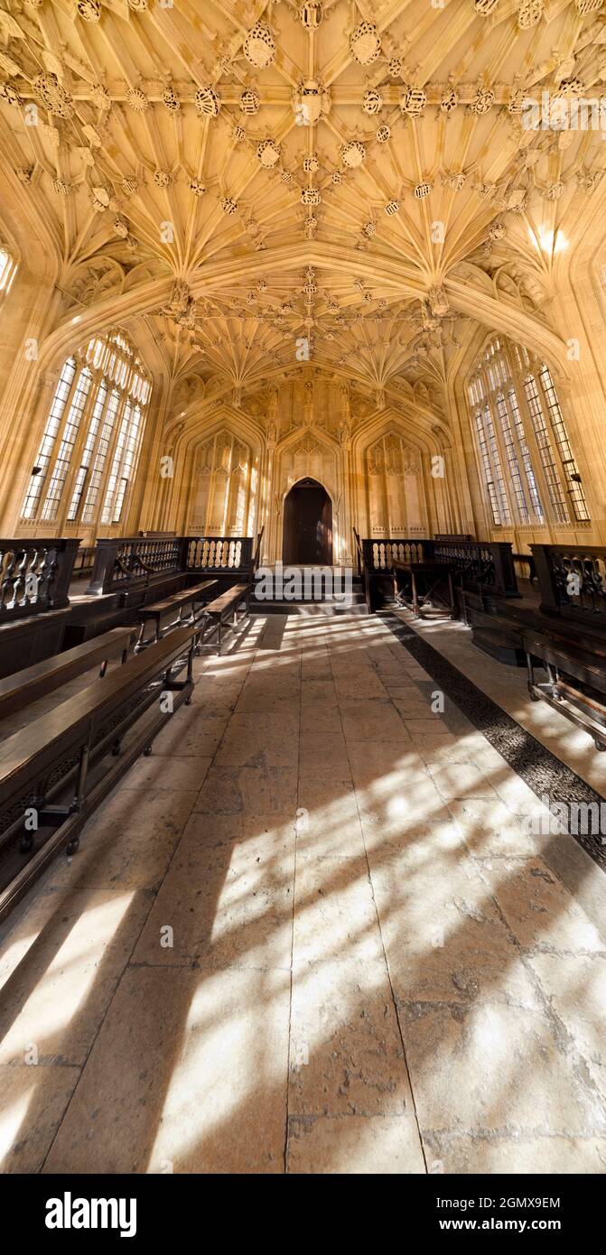 Inside the Divinity School of the Bodleian Library of Oxford University ...