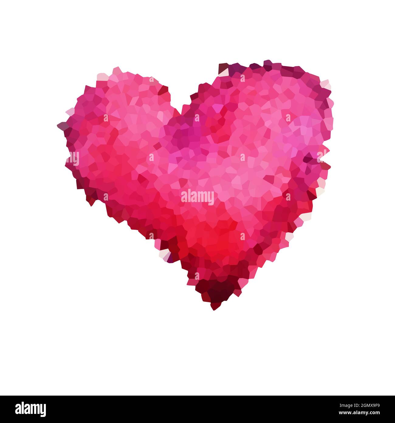 The heart is a mosaic. Watercolor. Happy Valentine's Day. Vector ...