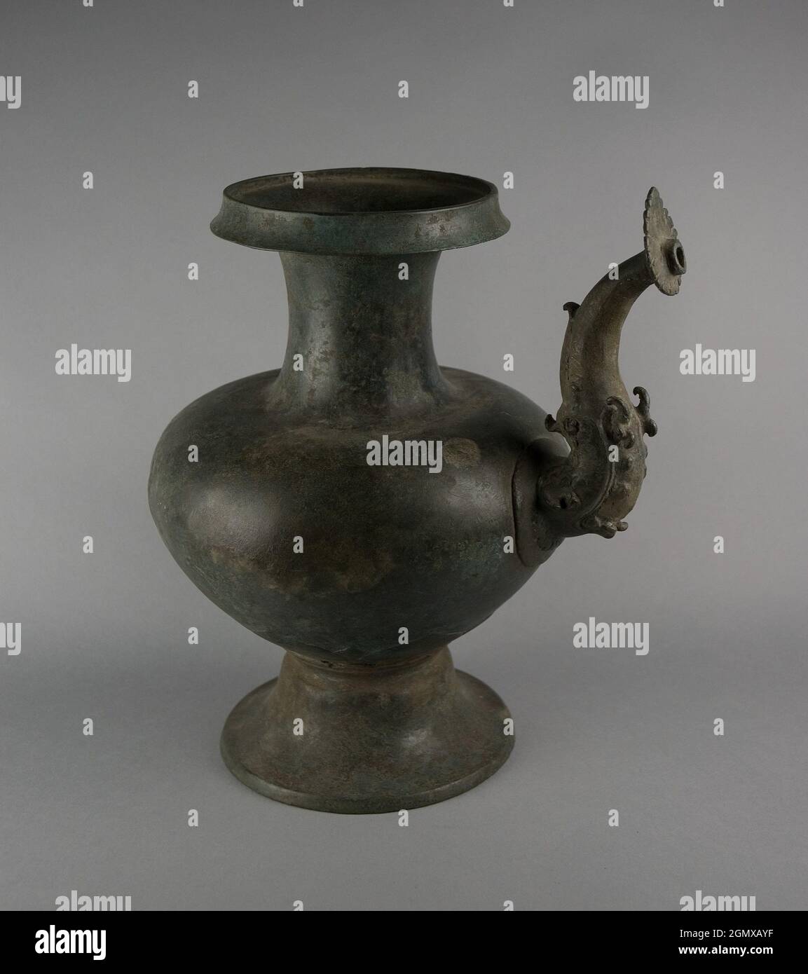 Bulbous Vase with Makara Spout. Period: Eastern Javanese period; Date ...