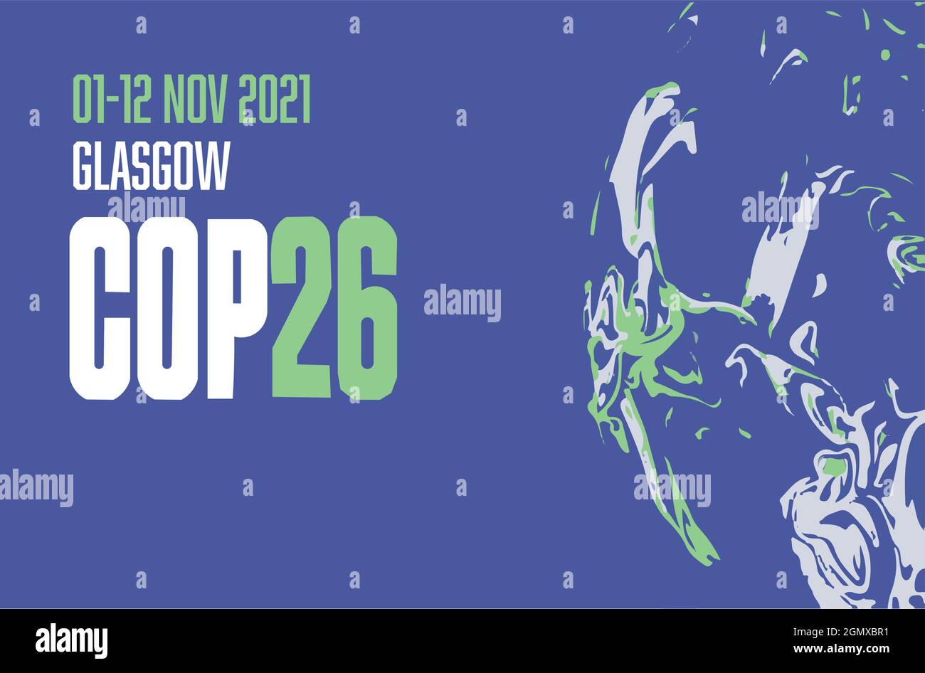 COP 26 Glasgow 2021 vector illustration - International climate summit ...