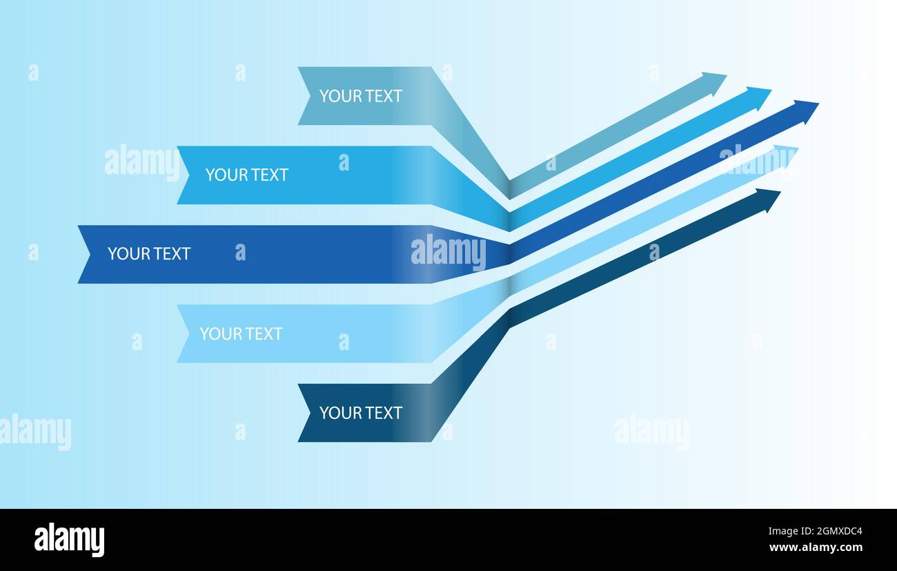 Arrows of infographics. Colored arrows of different lengths for ...