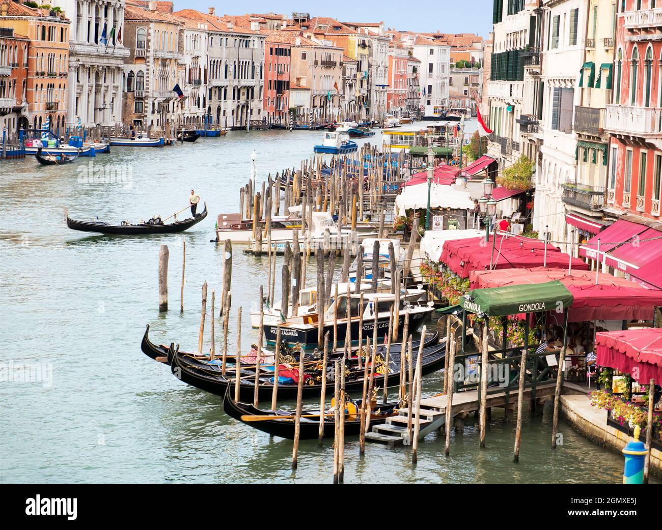 Venice, Italy - 5 September 2017; many local people and tourists in ...