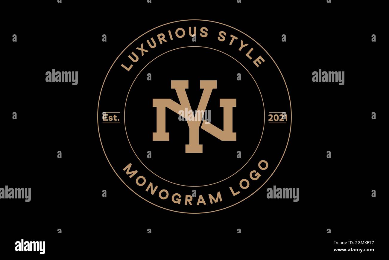 Yn initials logo hi-res stock photography and images - Alamy