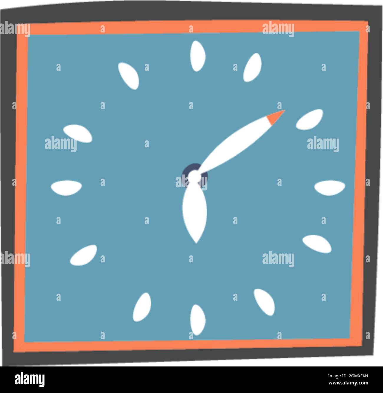 Vintage square clock with pointers arrows vector Stock Vector Image ...