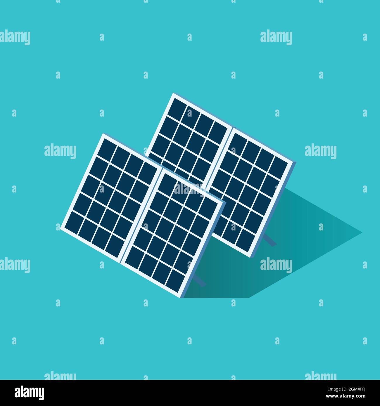 Isometric Solar Panel Icon. Vector illustration Stock Vector Image ...