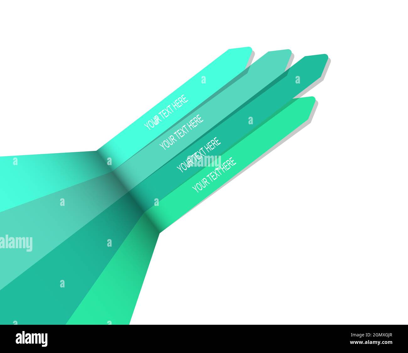Arrows of infographics. Colored arrows of different lengths for ...