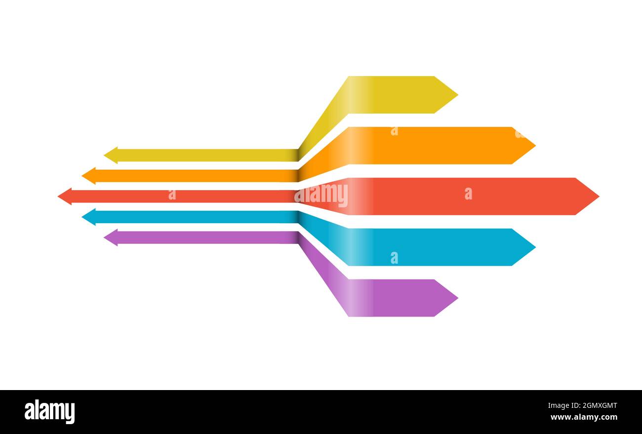 Arrows of infographics. Colored arrows of different lengths for ...