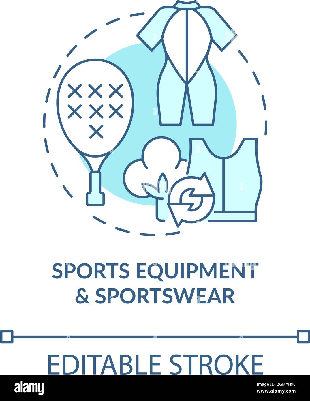 Sports equipment, sport clothing concept icon Stock Vector Image & Art ...
