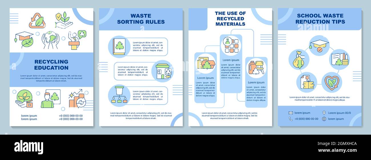 Recycling education brochure template Stock Vector Image & Art - Alamy