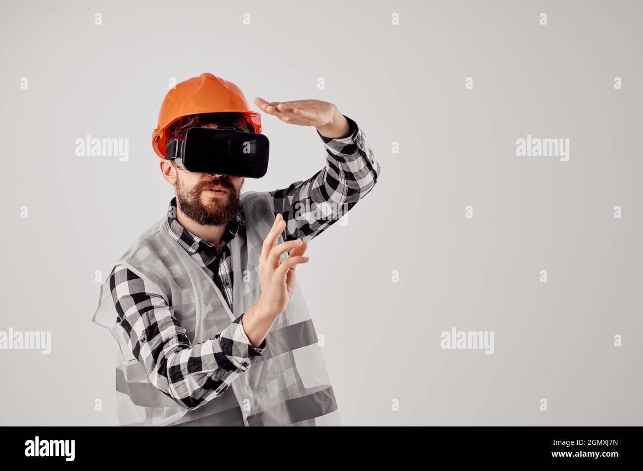 male worker construction work technique design studio industry Stock ...