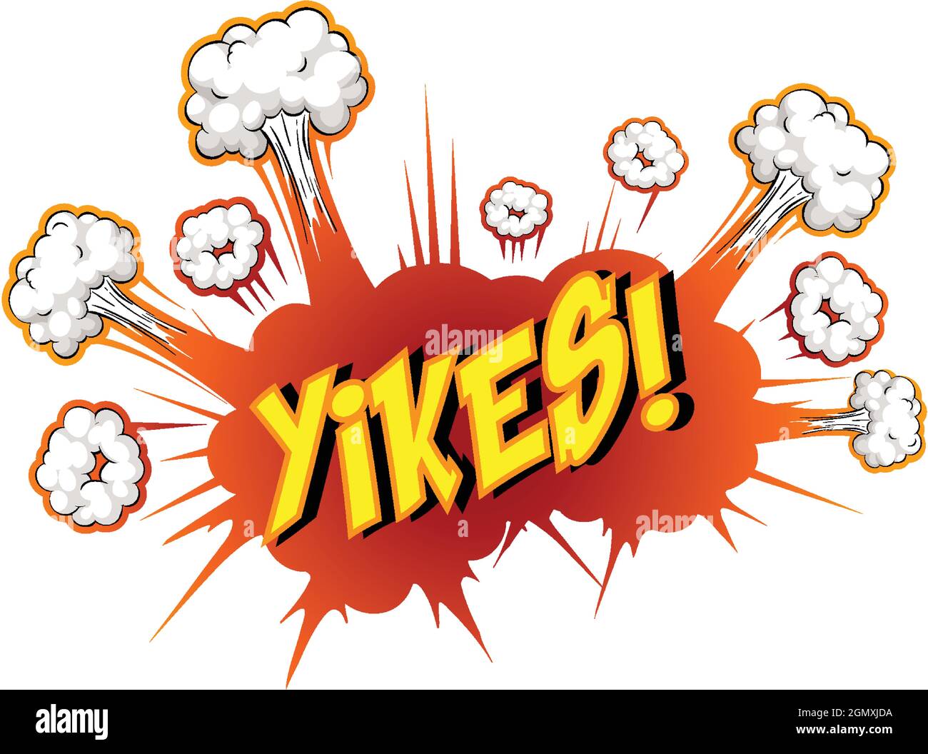 Comic speech bubble with yikes text illustration Stock Vector Image ...