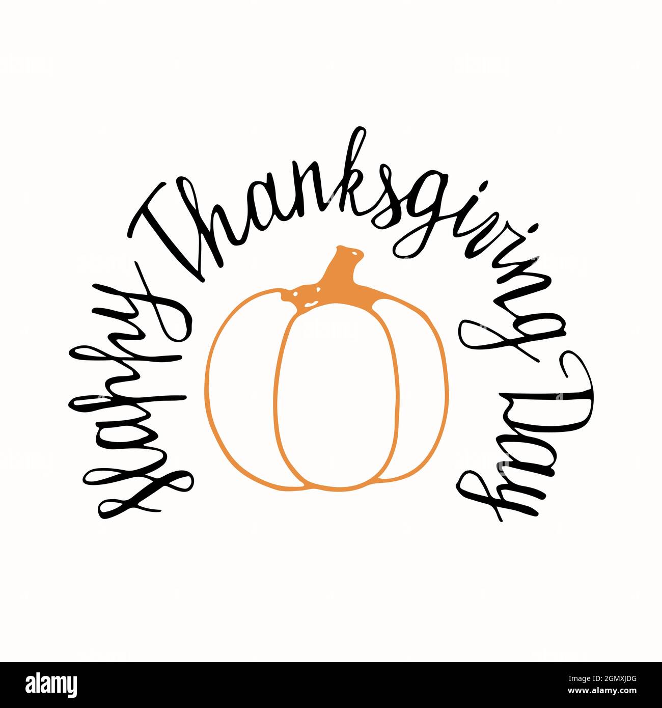 Hand drawn Happy Thanksgiving typography. Calligraphy lettering Stock ...
