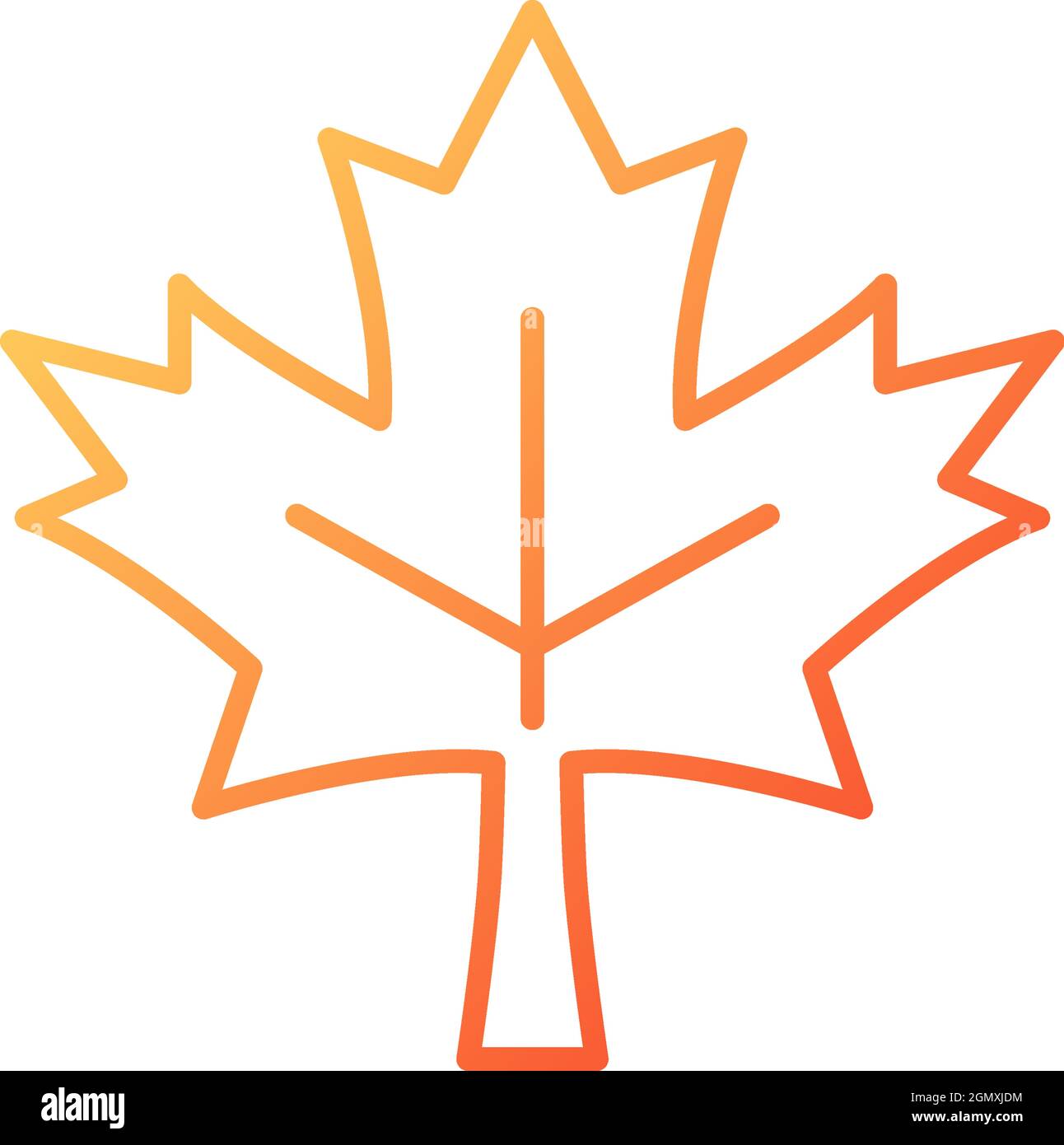 Maple leaf gradient linear vector icon Stock Vector Image & Art - Alamy