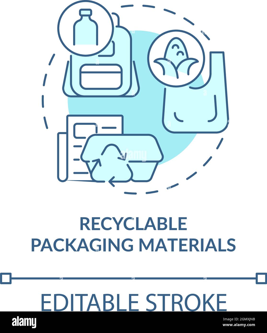 Recyclable packaging concept icon Stock Vector Image & Art - Alamy