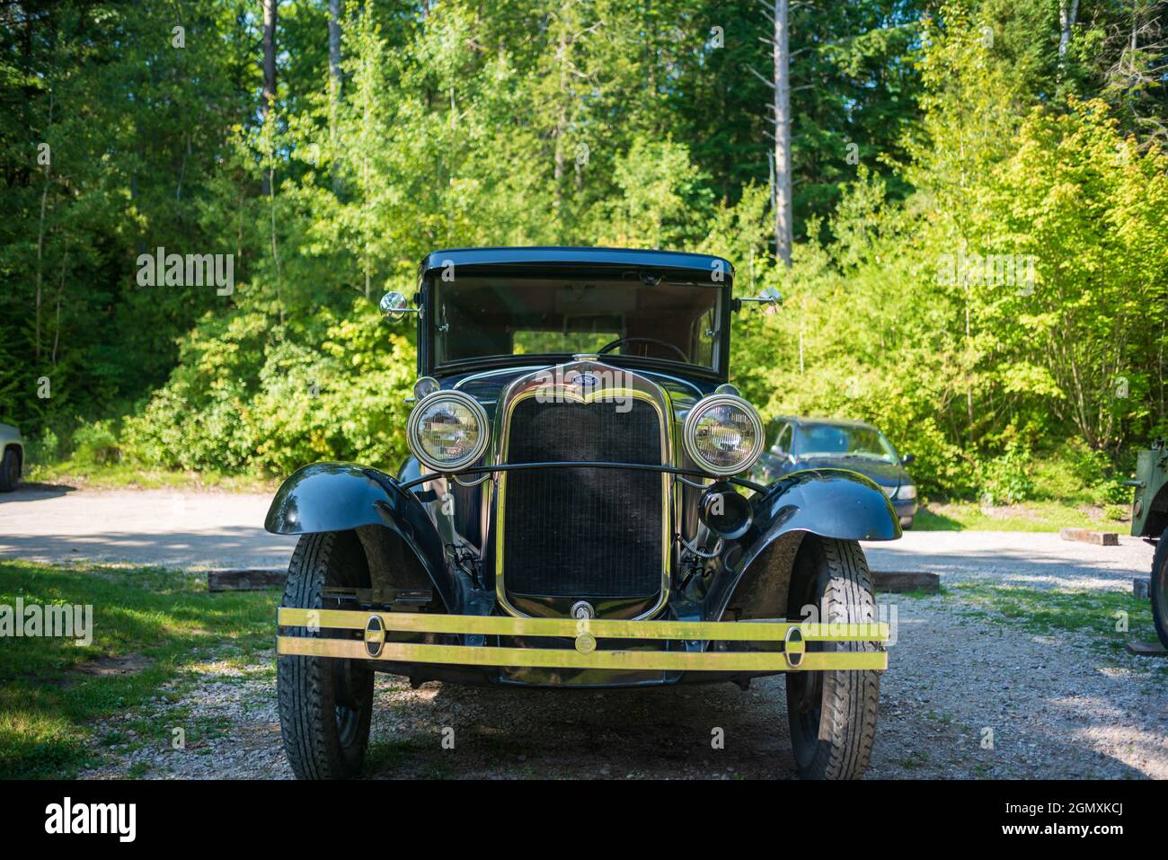 ROGERS CITY, MI - JULY 16TH: Vintage Ford Model A automobile in Rogers ...