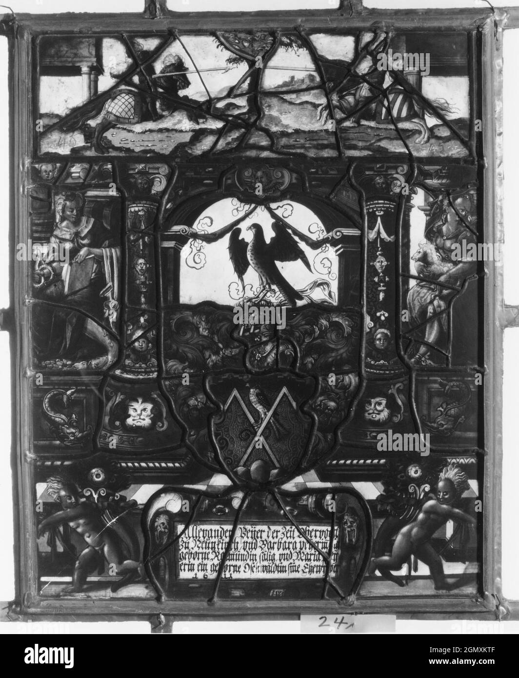 Swiss stained glass Black and White Stock Photos & Images - Alamy