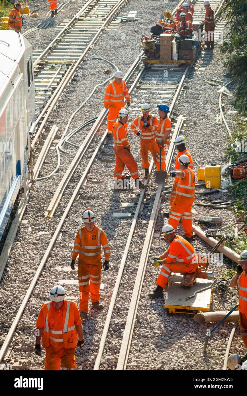 Network Rail / Networkrail workers performing core work – track ...