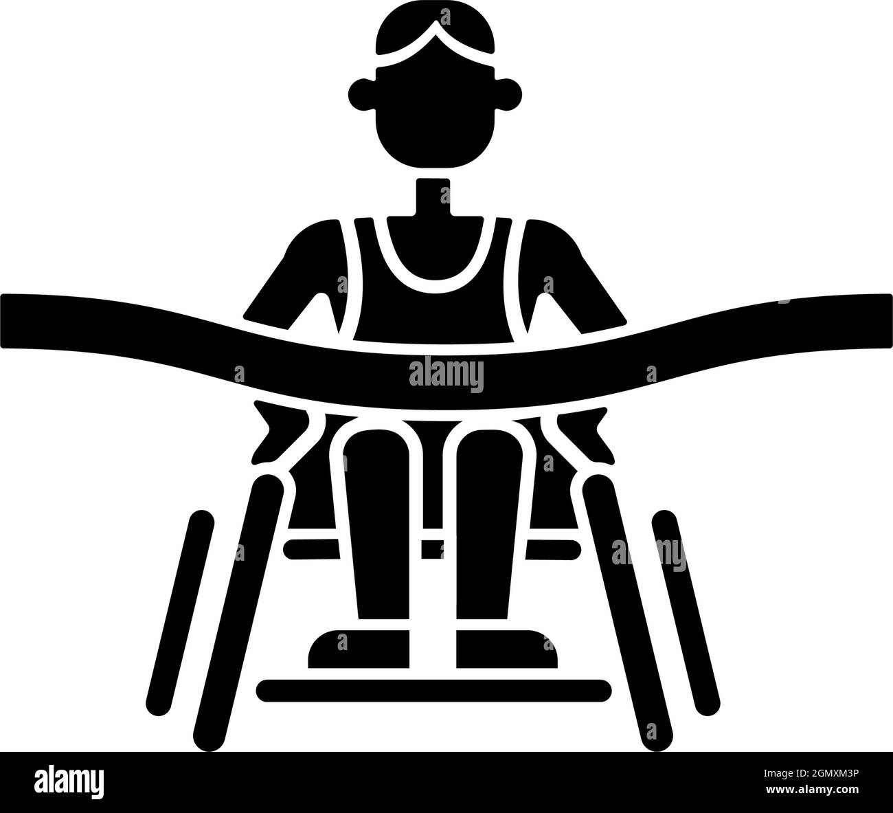 Disabled athletes black glyph icon Stock Vector Image & Art - Alamy