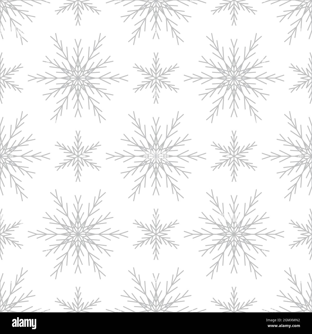 Seamless pattern with silver snowflakes on white background. Festive ...