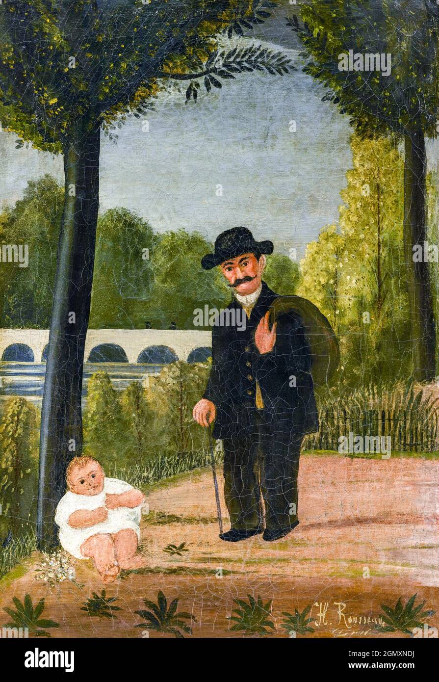 Henri Rousseau's Stroller and Child (ca. 1905-1906) famous painting ...