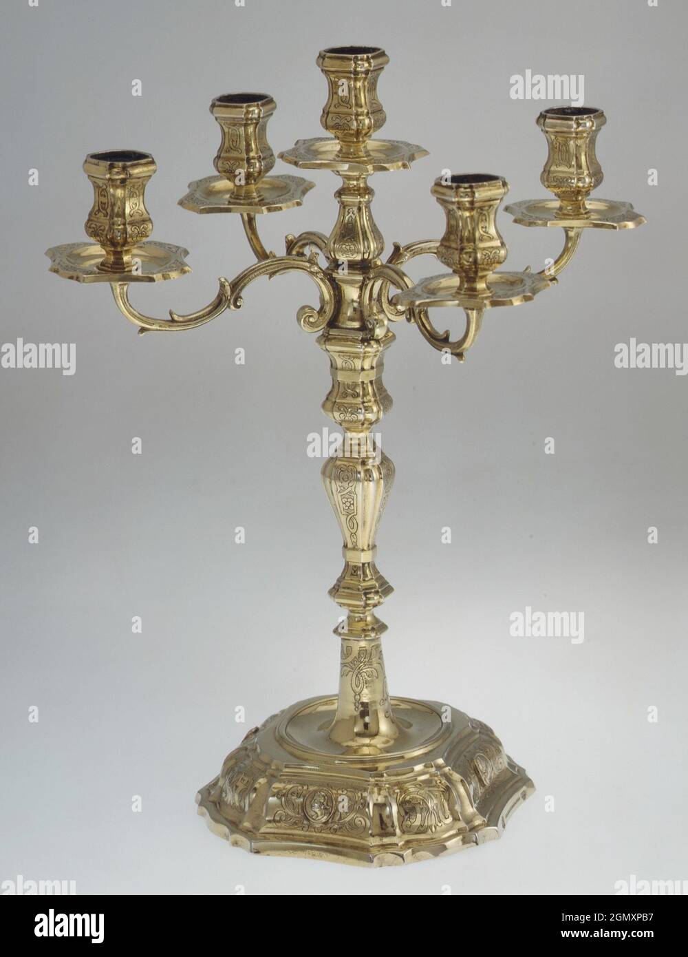 Candelabrum (one of a pair). Maker: Daniel Friedrich Metius (born 1696 ...