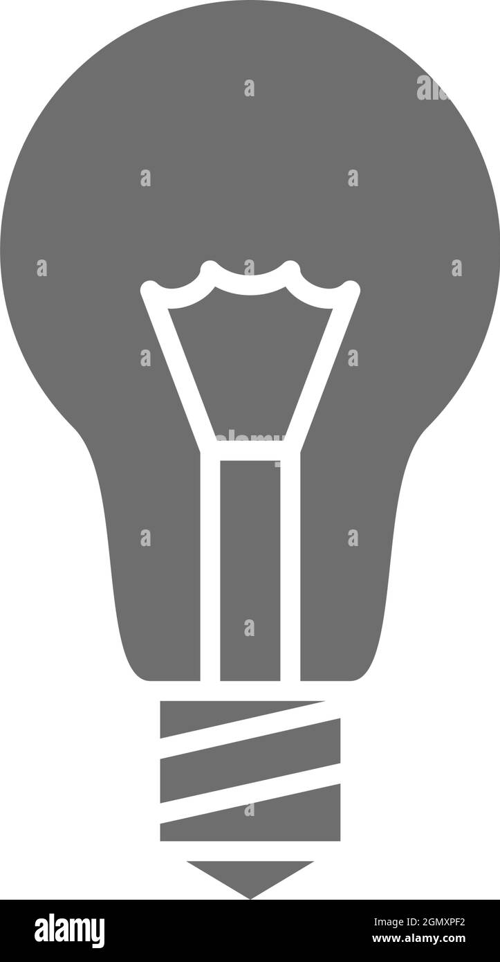Light bulb, lamp, idea, solution grey icon Stock Vector Image & Art - Alamy