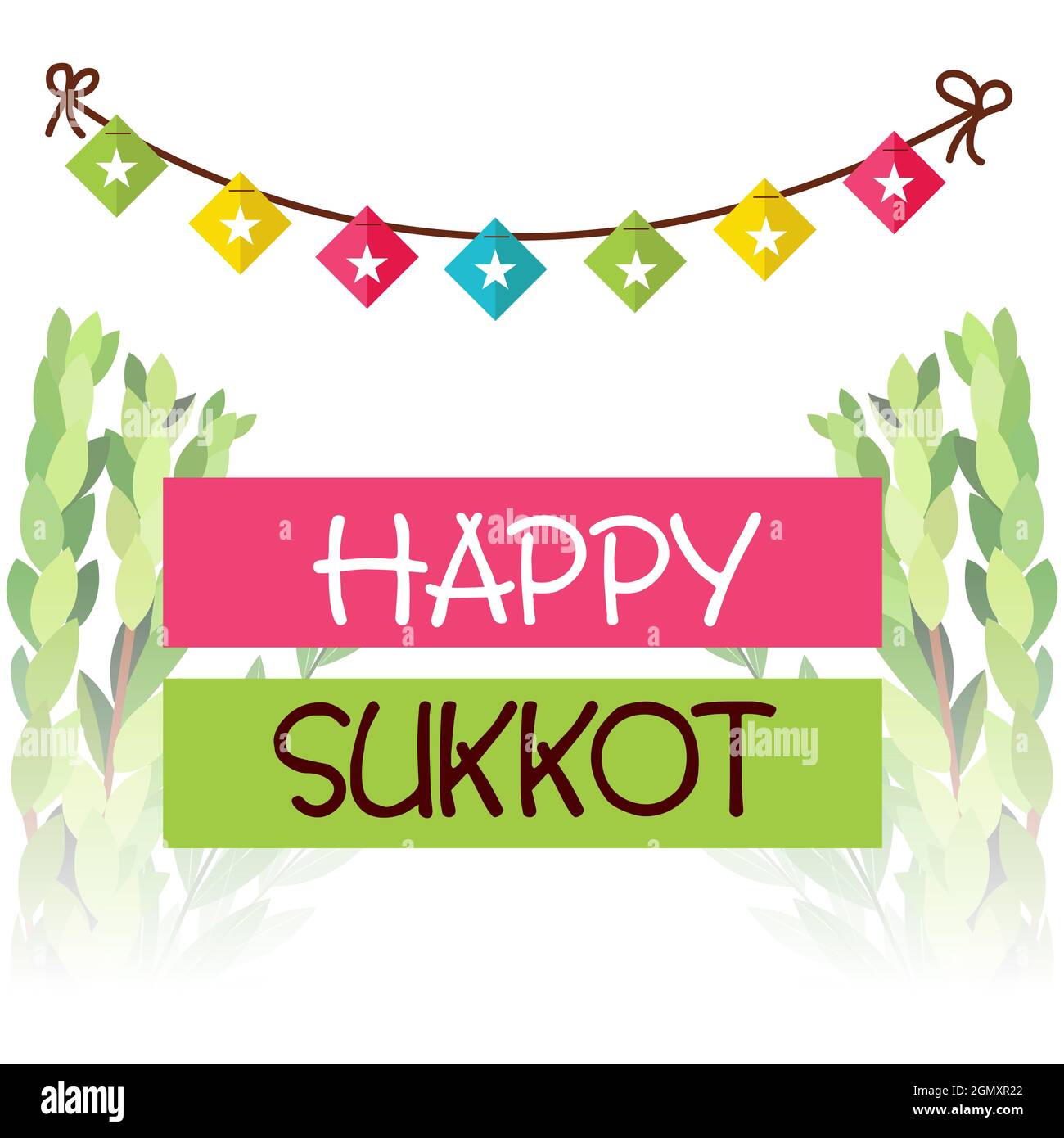 Vector illustration of a Background for Jewish holiday Happy Sukkot ...