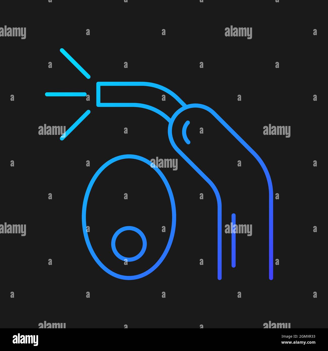 LED curing light gradient vector icon for dark theme Stock Vector Image ...