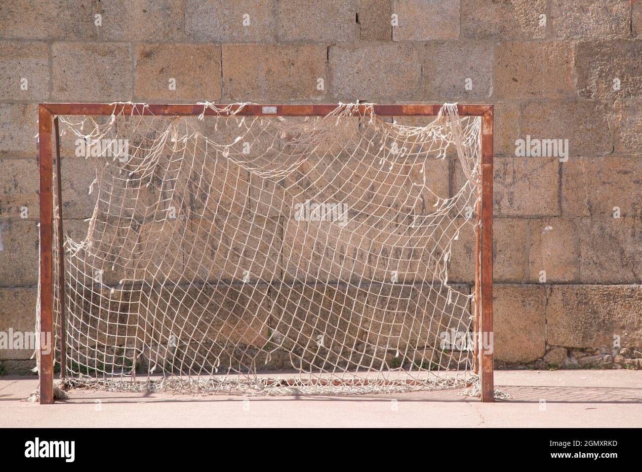 Background of Scruffy Football Goal Stock Photo - Alamy